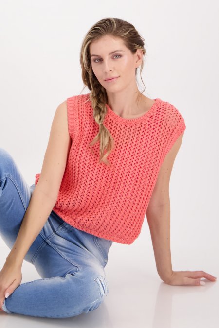 AJOUR PATTERN KNIT SLIPOVER IN ONE COLOUR – Style Kloset Boutique Galway
